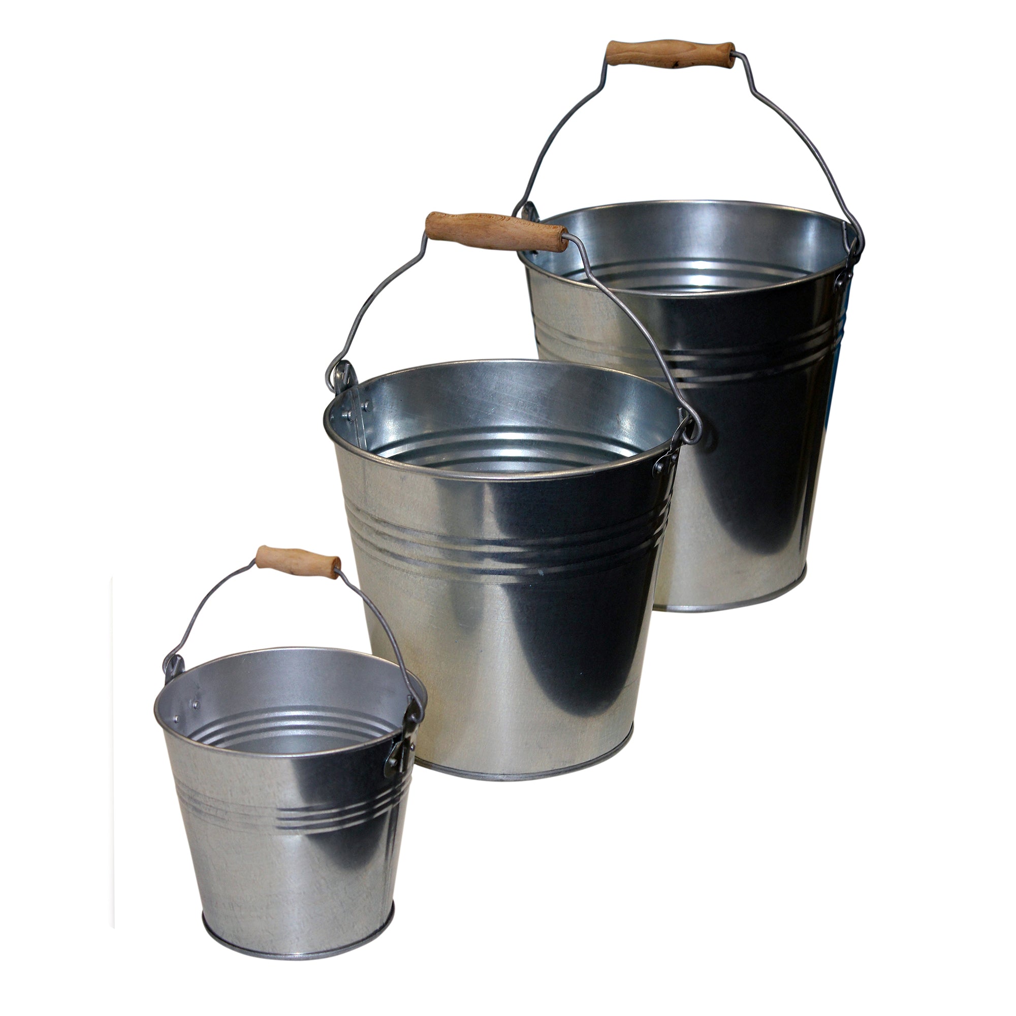 Galvanised Metal Bucket with Wooden Handle – Kingston Tools